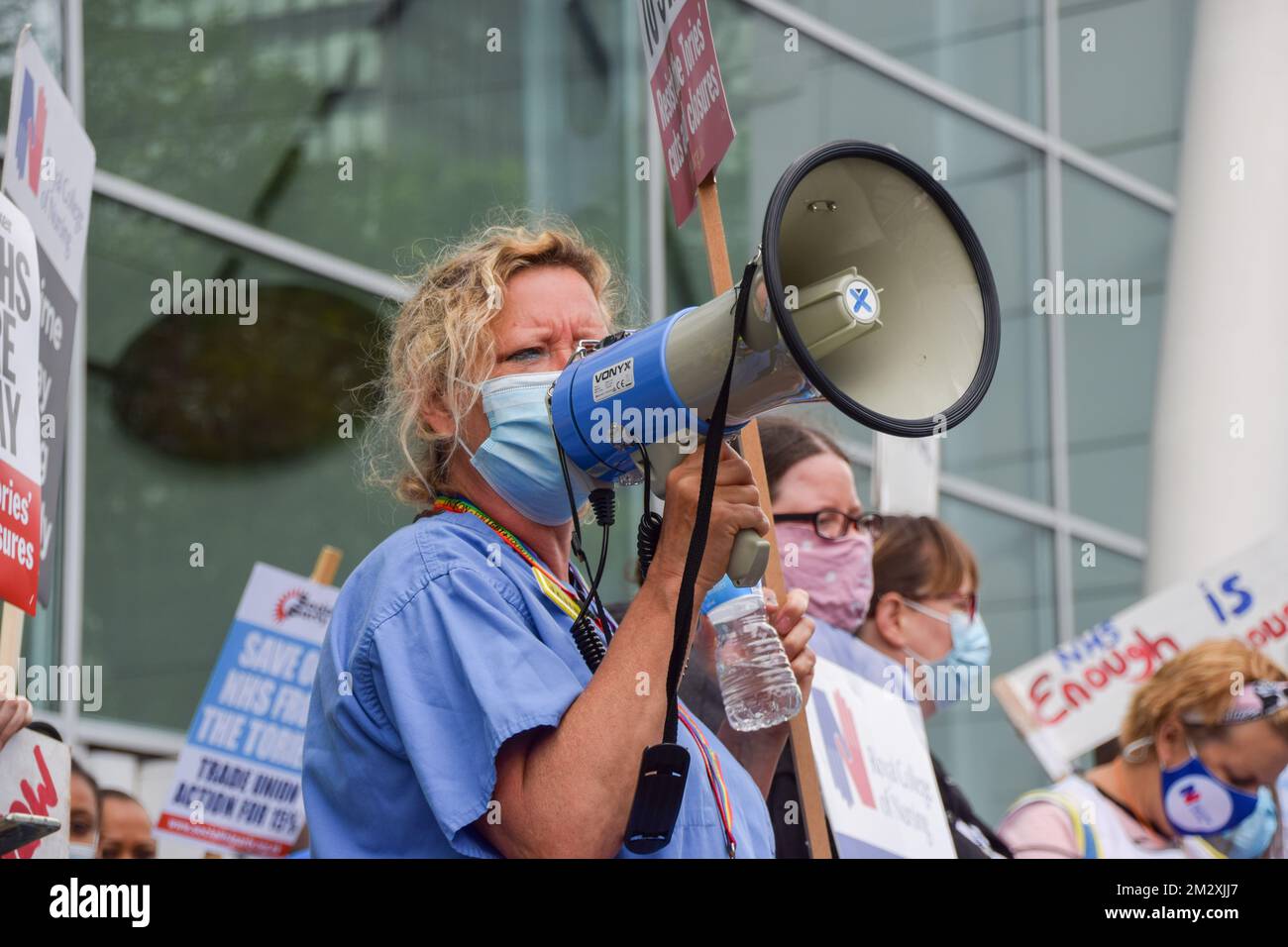 London, United Kingdom. 3rd July 2021. Protesters outside University ...