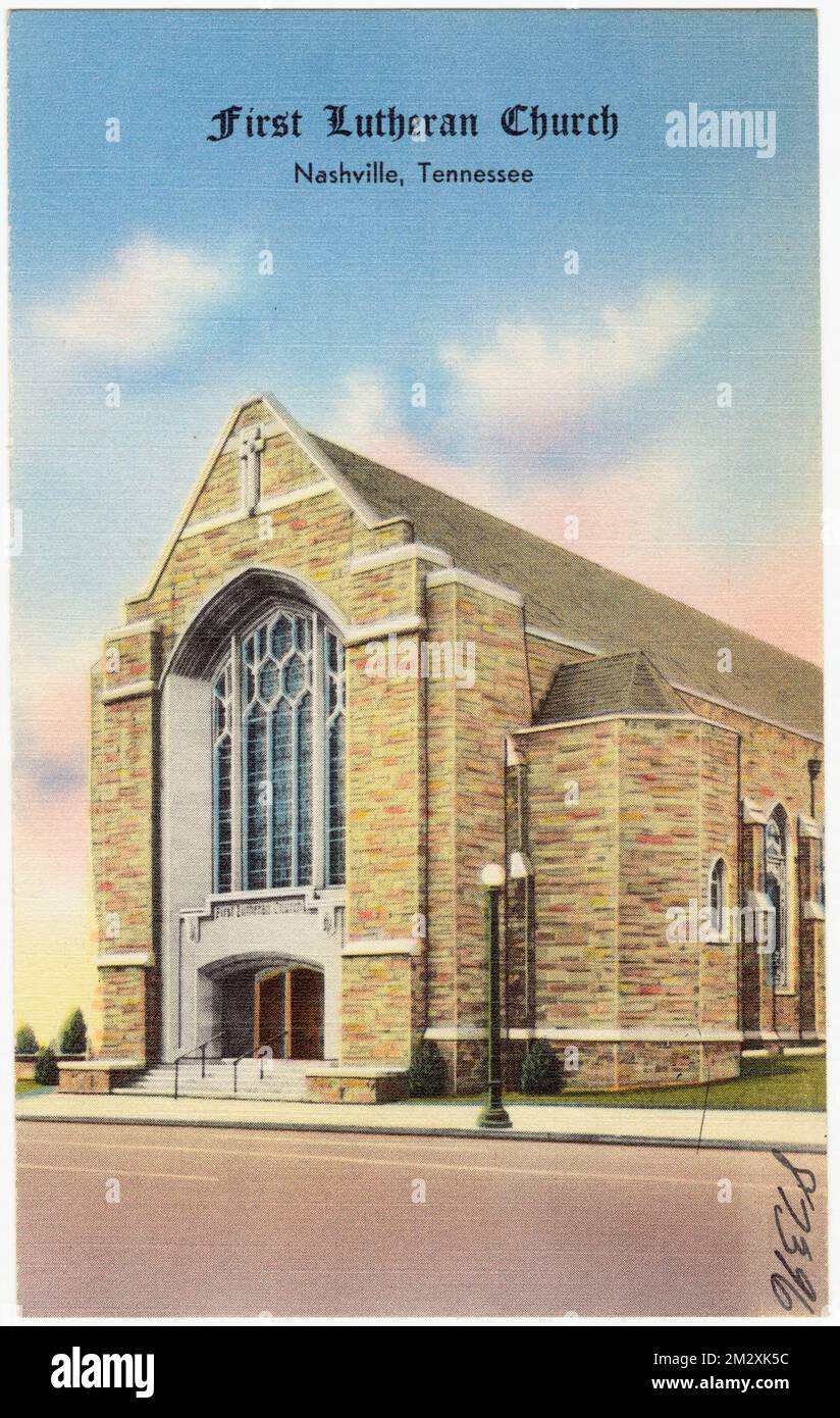 First Lutheran Church, Nashville, Tennessee , Churches, Tichnor ...