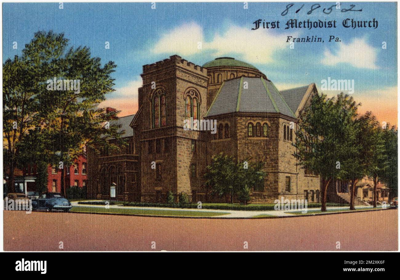 First Methodist Church, Franklin, Pa. , Churches, Tichnor Brothers ...