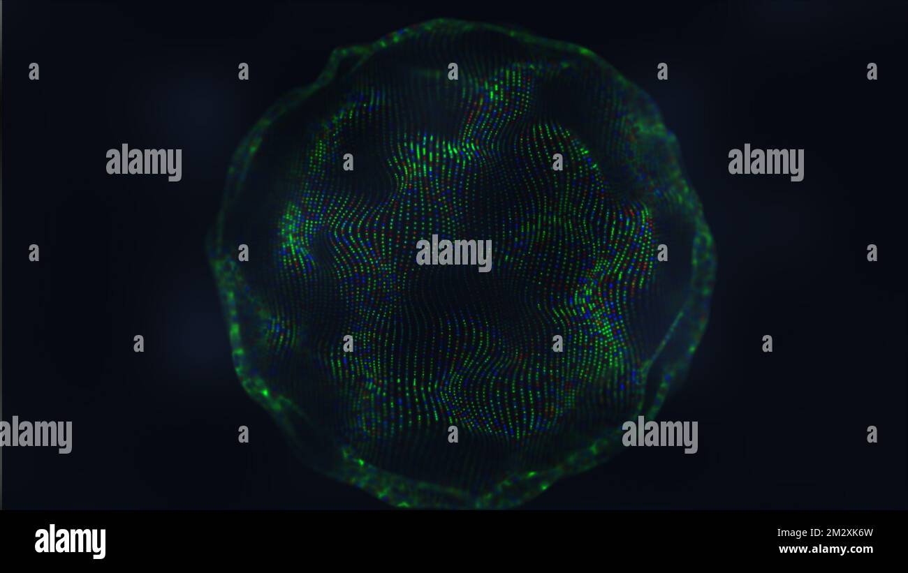 Abstract particles background with sphere.Globalization interface ...