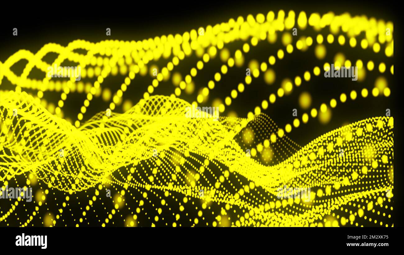 Yellow abstract background. Equalizer for music, showing sound waves ...