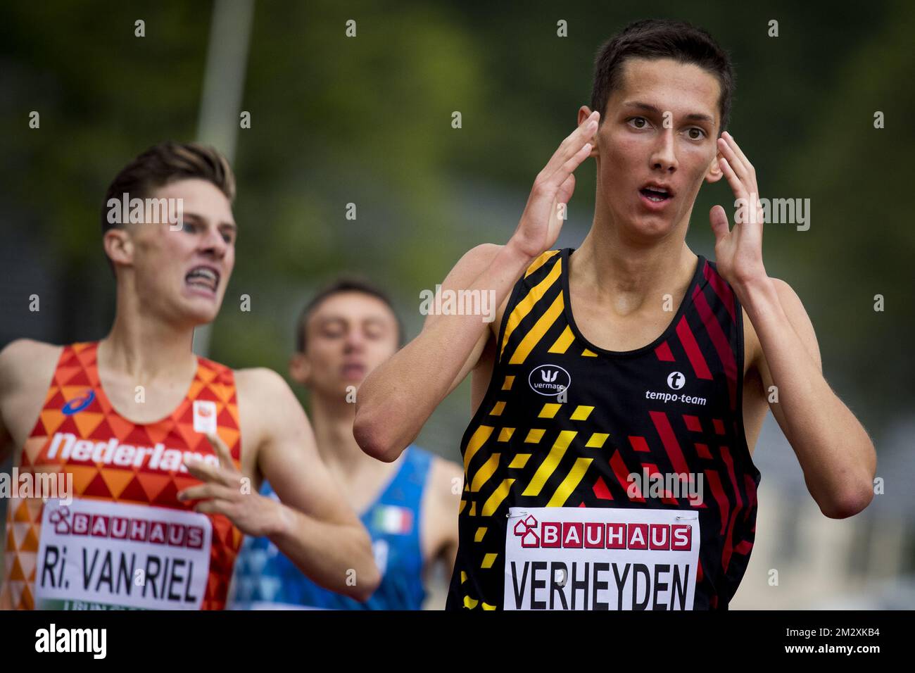 Rick Van Riel and Belgian Ruben Verheyden pictured at the men's 1500m ...