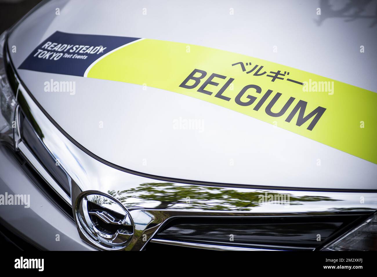 The Belgian team car pictured at preparations ahead of Sunday's 'Ready ...