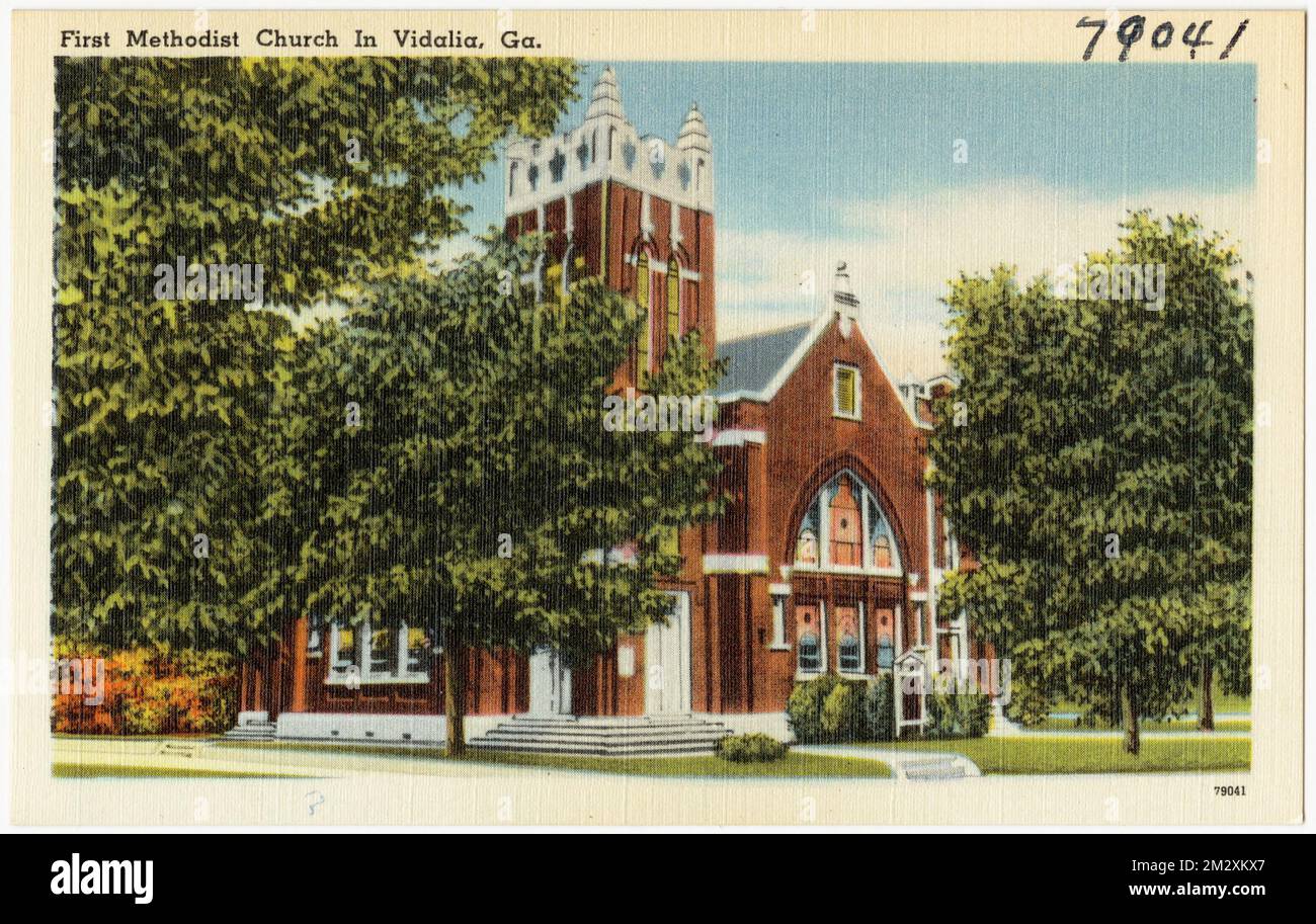 First Methodist Church in Vidalia, Ga. , Churches, Tichnor Brothers ...