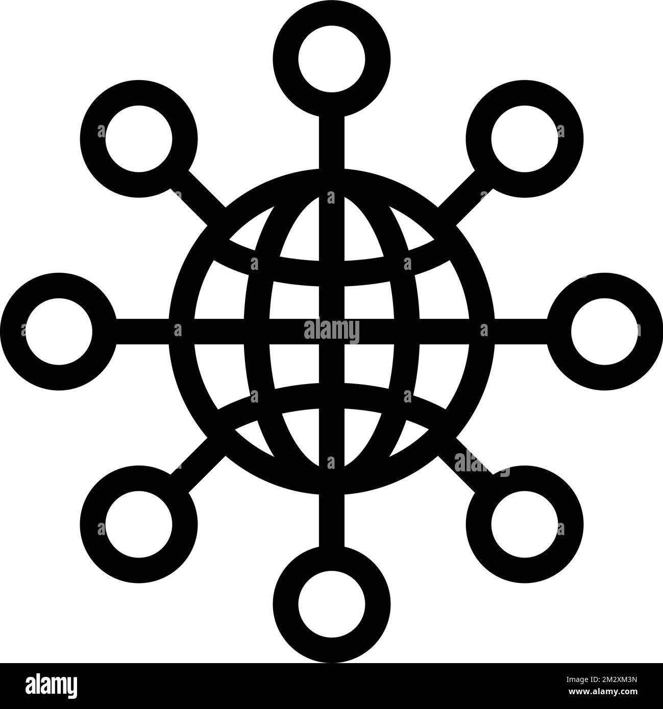 Networking Vector Illustration Line Icon Design Stock Vector Image ...