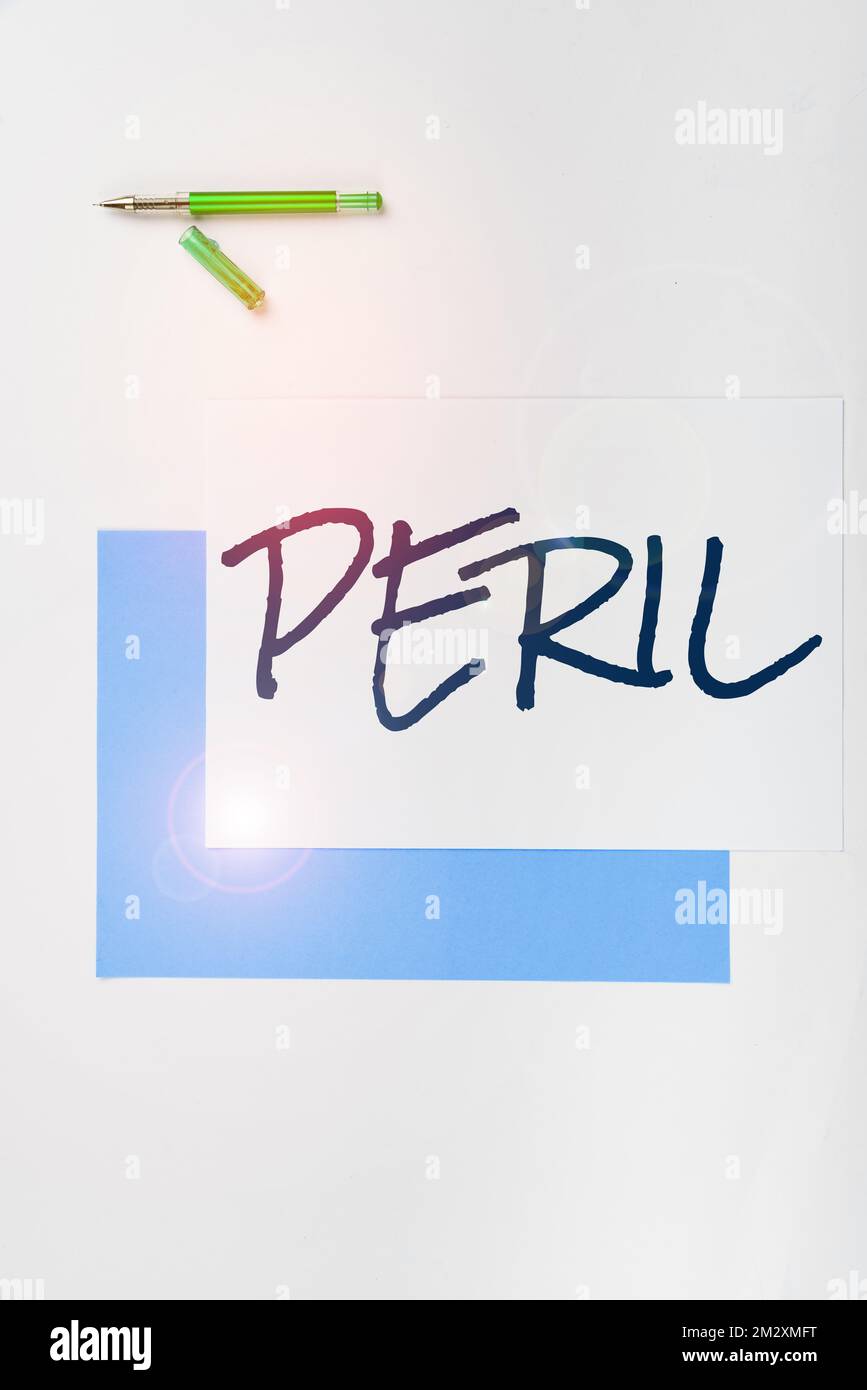 Inspiration showing sign Peril. Business idea indicates something ...