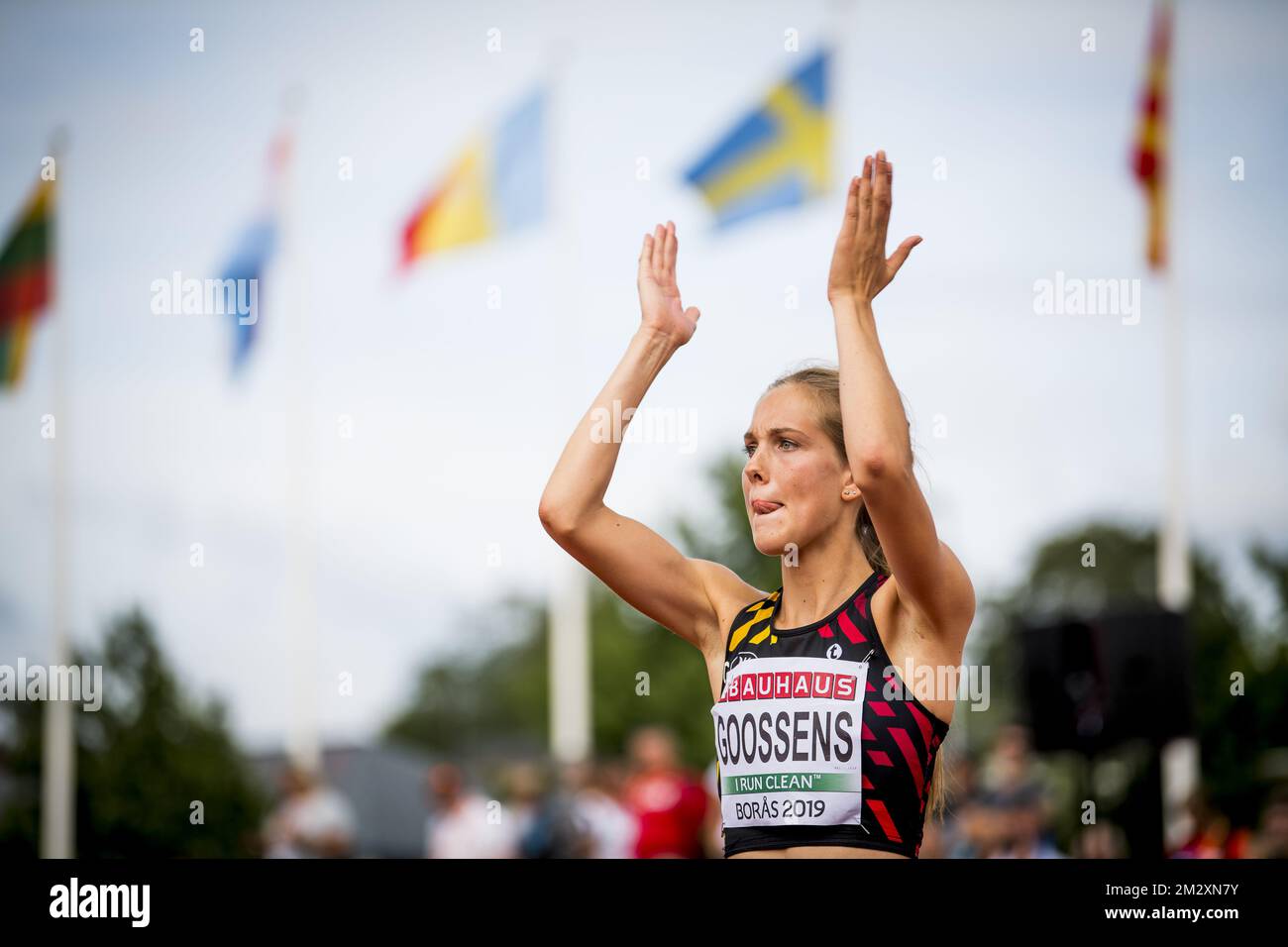 Belgian Zita Goossens pictured in action during the women's high jump ...