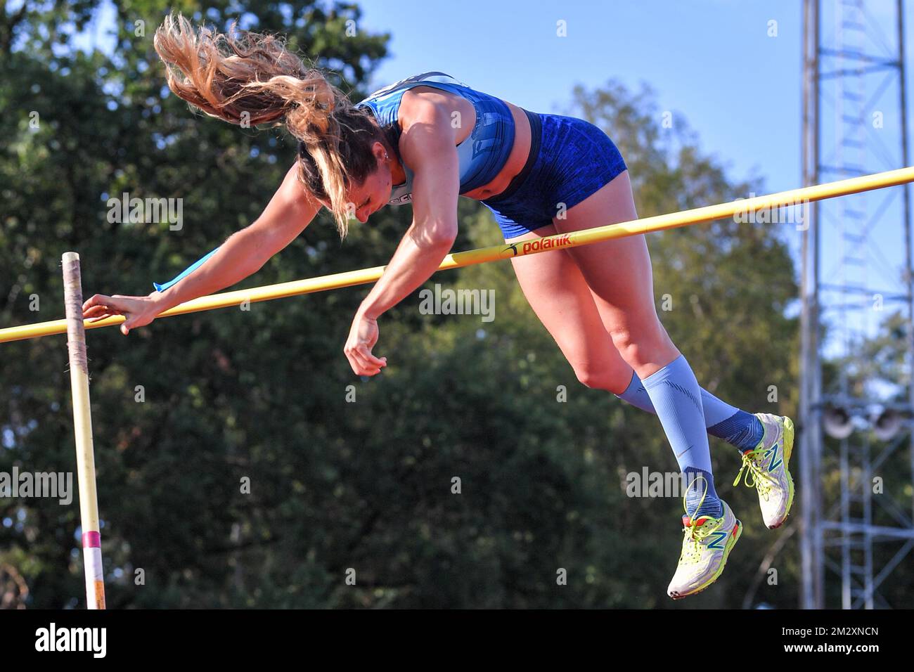 Belgian Chloe Henry pictured during the women's pole vault competition ...