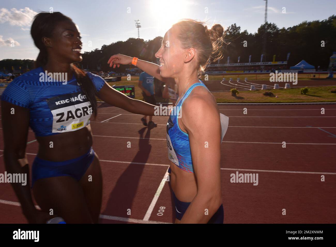 Belgian Anne Zagre and Belgian Eline Berings pictured during at the ...