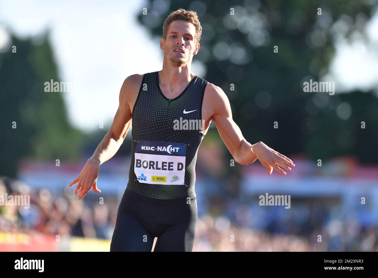Belgian Dylan Borlee pictured in action during the men 200m race at the ...