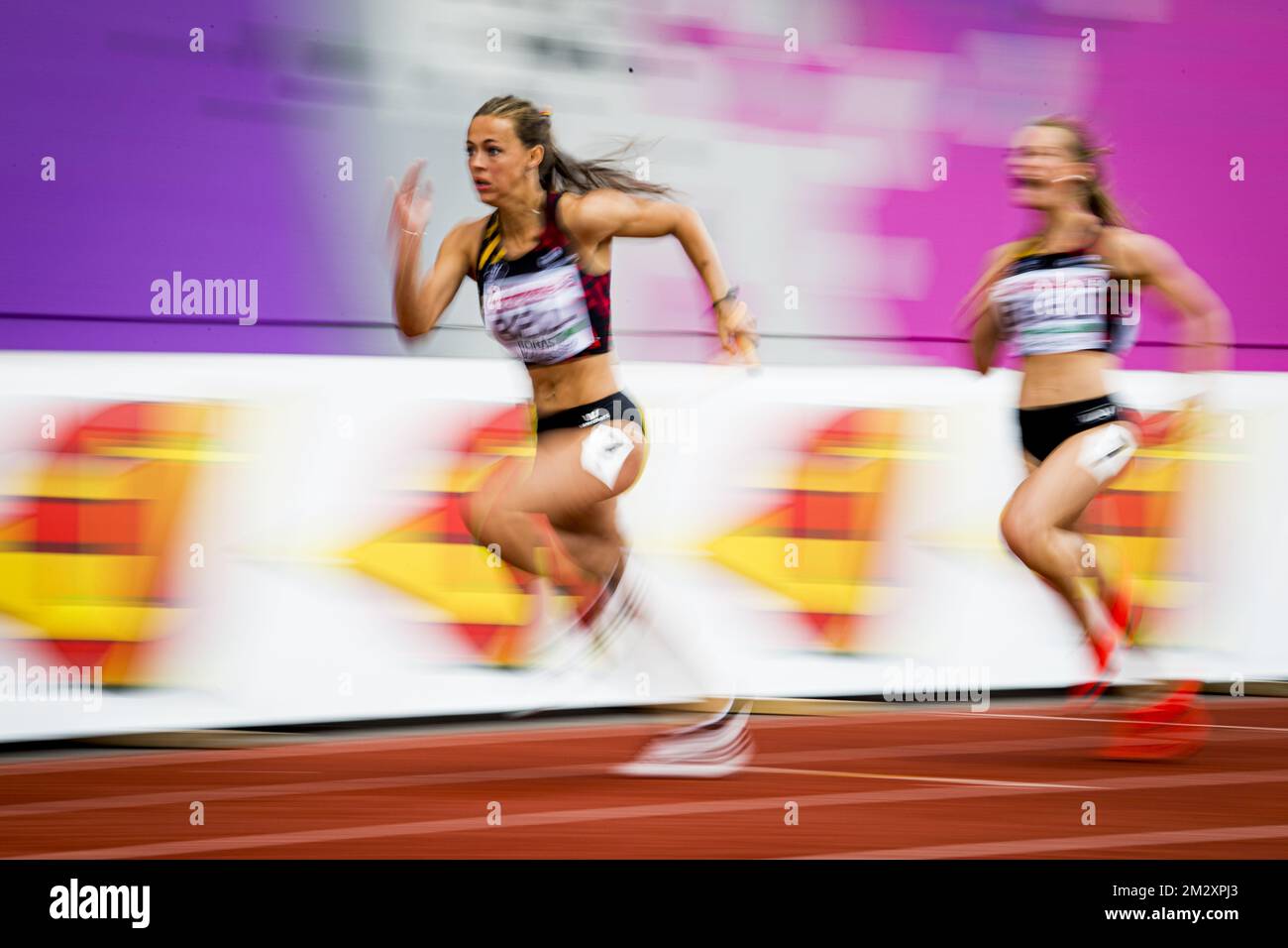 Rani Rosius and Rani Vincke pictured in action during the women's ...