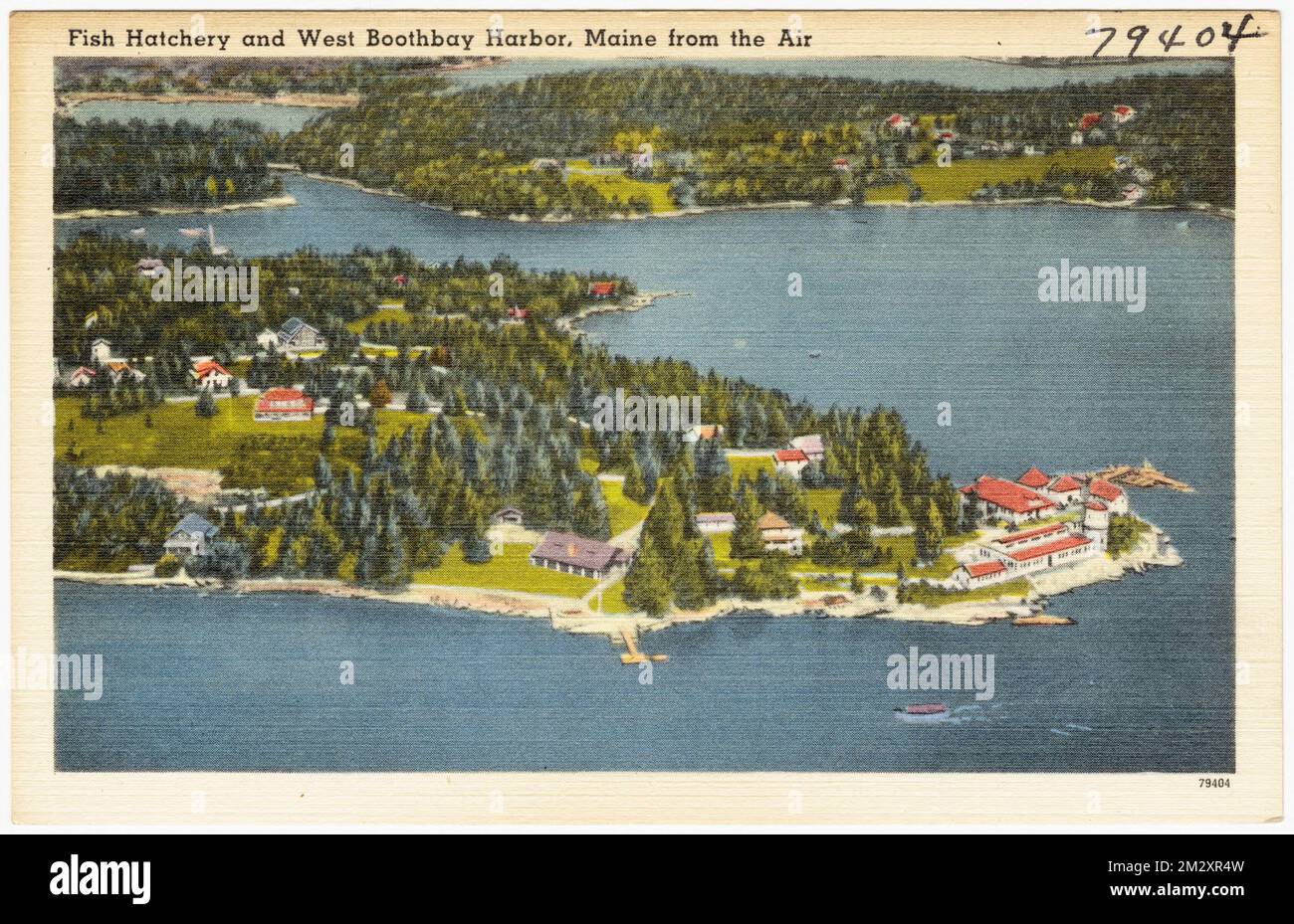 Fish Hatchery and West Boothbay Harbor, Maine from the Air , Cities ...