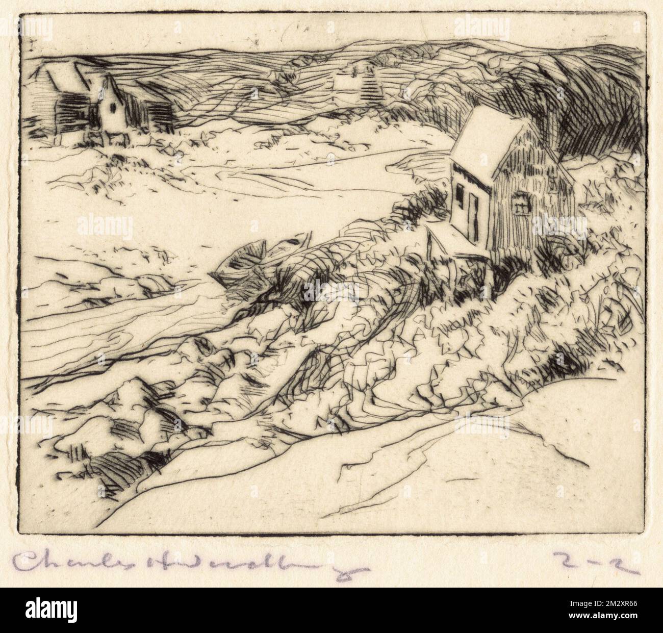 Fish houses near studio Ogunquit , Huts, Fishing. Charles H. Woodbury ...