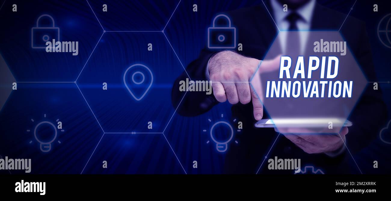 Conceptual display Rapid Innovation. Conceptual photo characteristic of ...