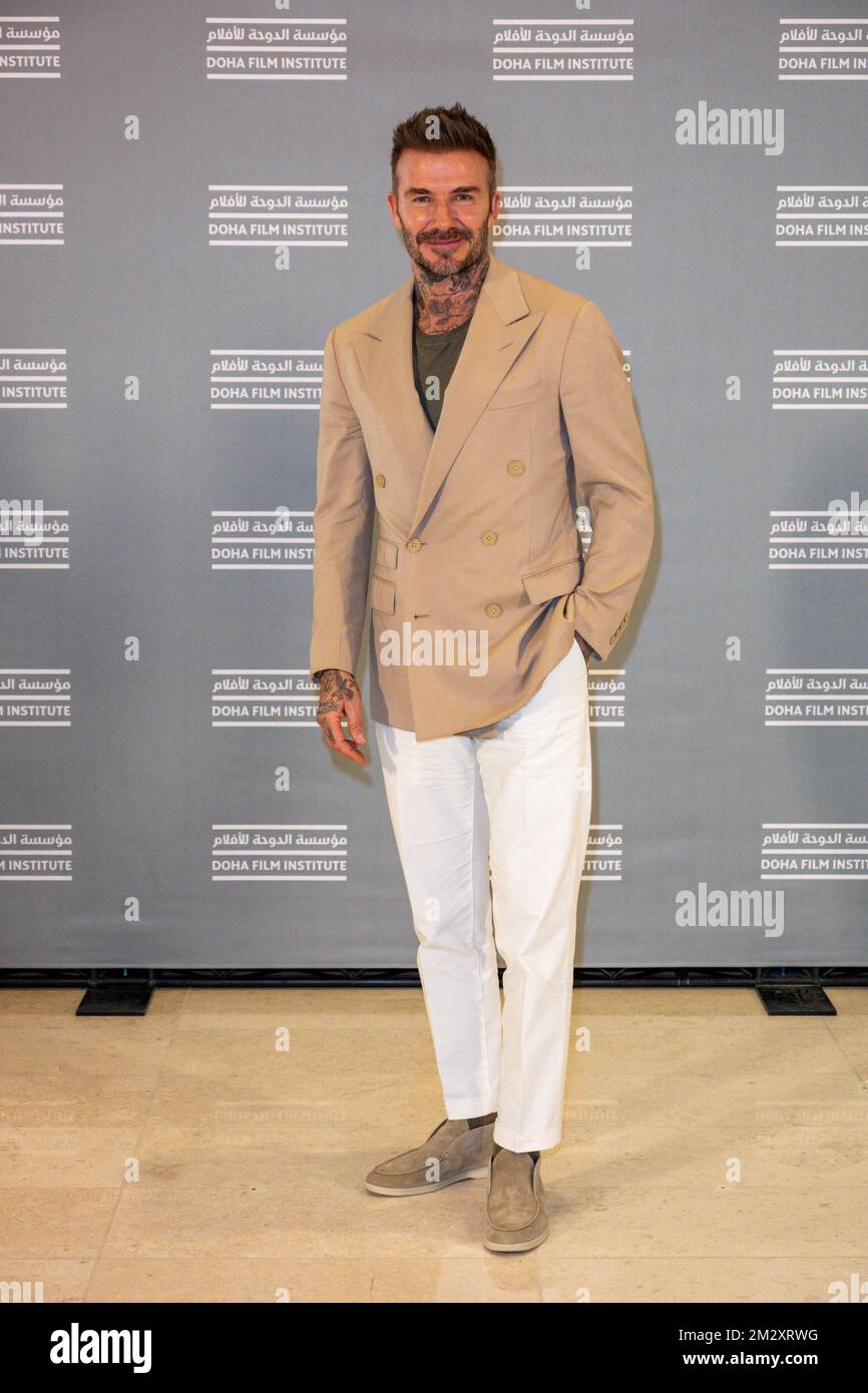 Doha, Qatar on December 14, 2022. FIFA World Cup ambassador British ...