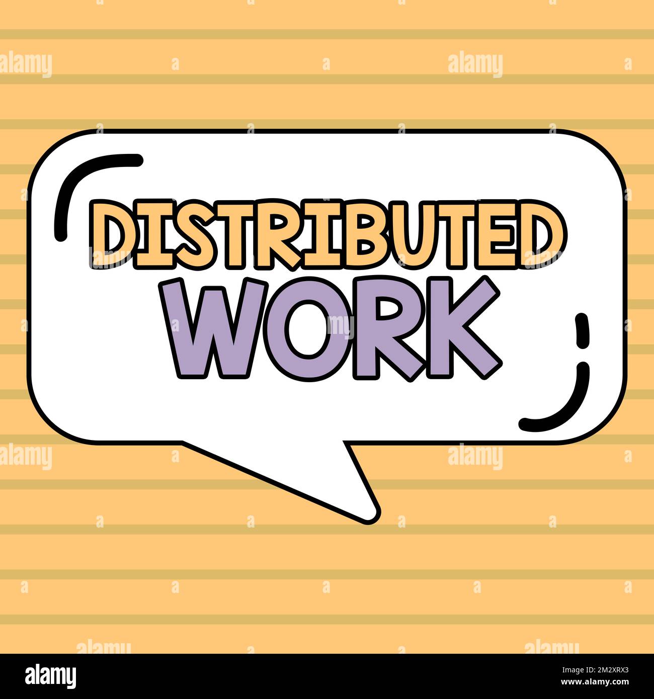 Text sign showing Distributed Work. Business overview practiced by enterprises using network ...