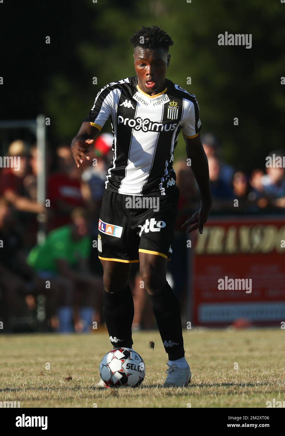 Ken Nkuba pictured in action during a friendly soccer game between ...