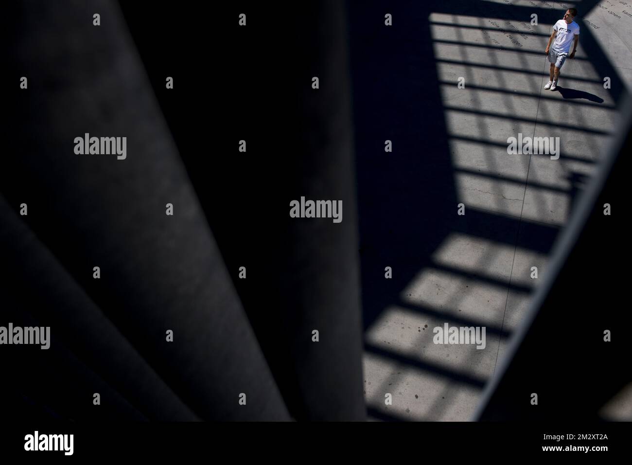 Belgian athlete Koen Naert, specialised in marathon running, poses for ...