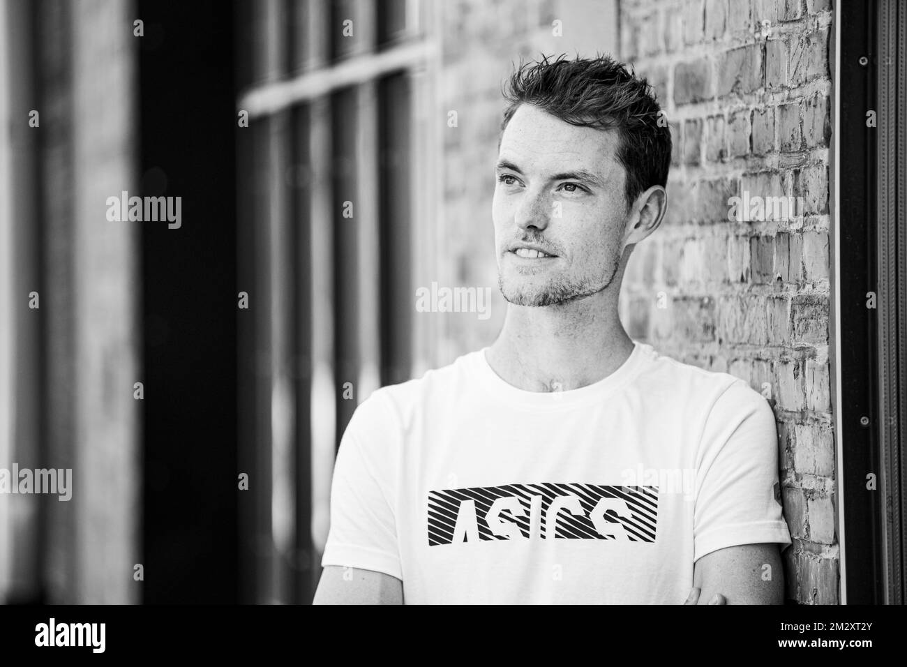 Belgian athlete Koen Naert, specialised in marathon running, poses for ...