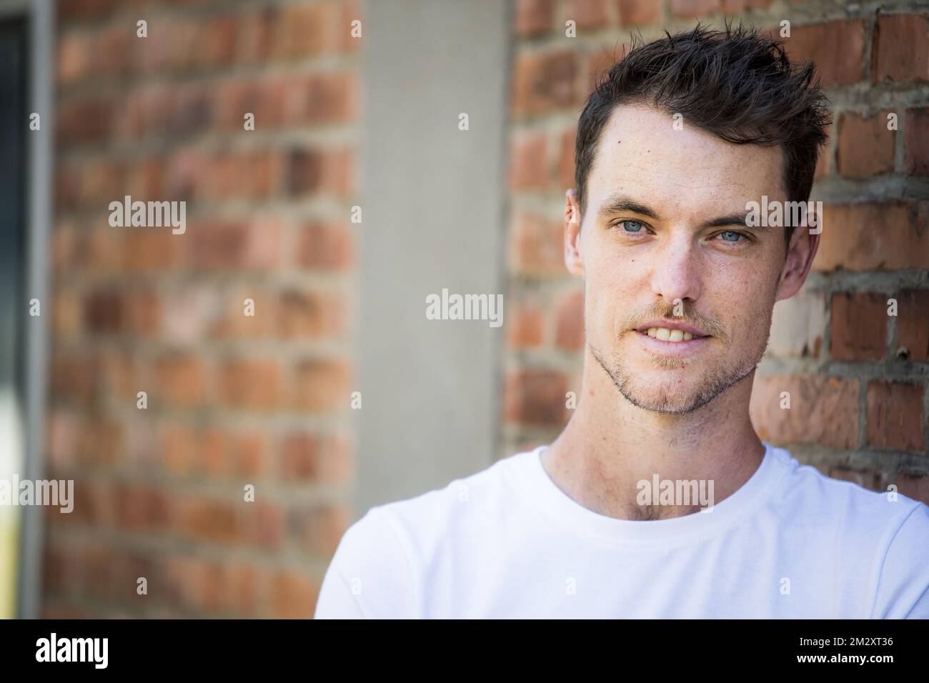 Belgian athlete Koen Naert, specialised in marathon running, poses for ...