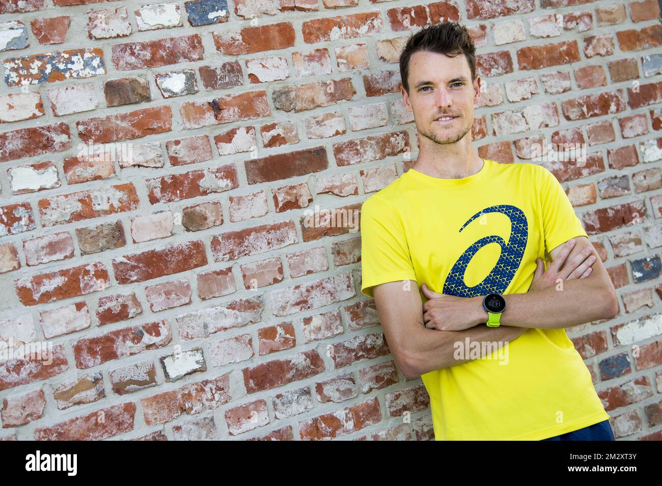 Belgian athlete Koen Naert, specialised in marathon running, poses for ...