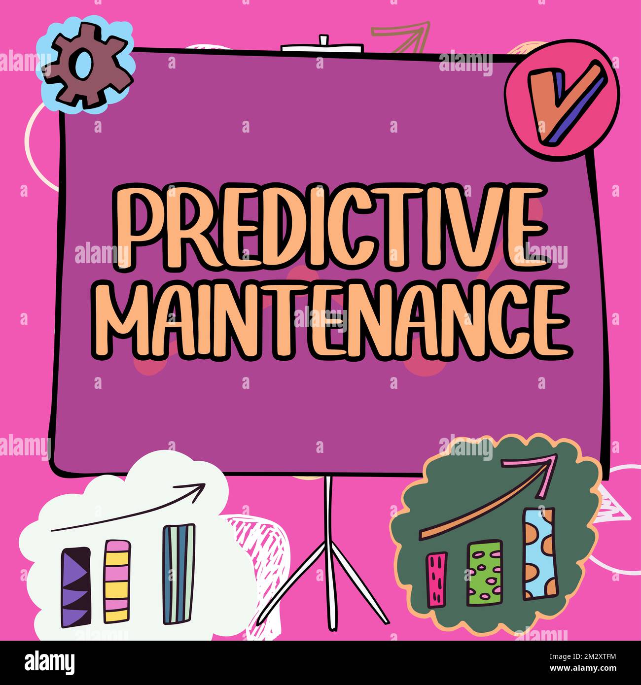Hand writing sign Predictive Maintenance. Business showcase Predict ...