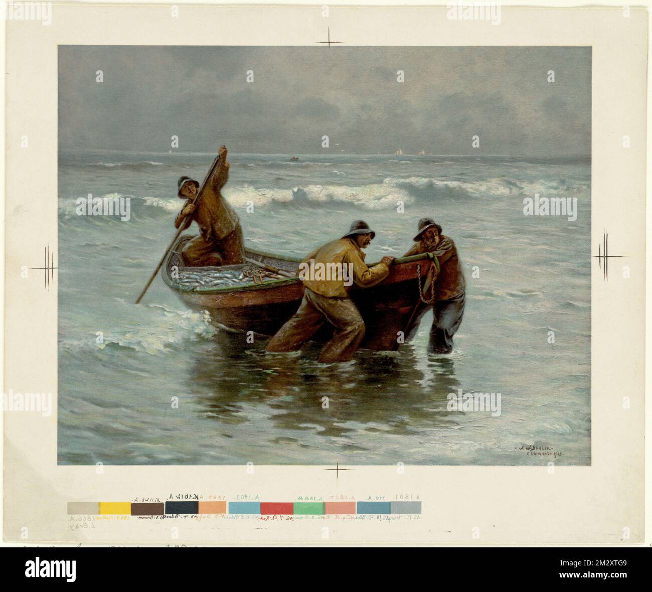 Fisherman bringing in their catch , Boats, Fish, Fishermen, Seas. Louis ...