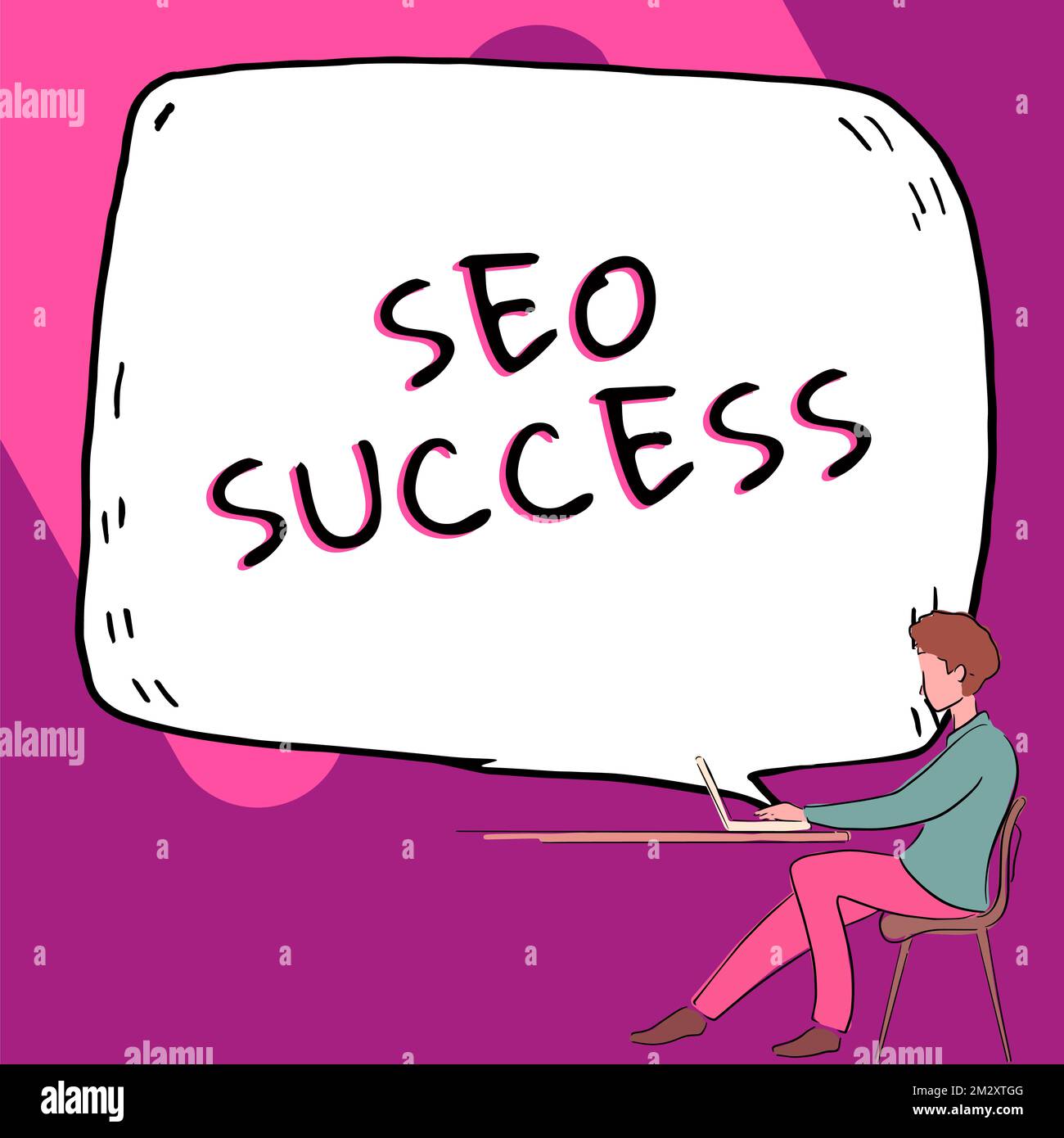 Handwriting text Seo Success. Business overview accomplishment or ...