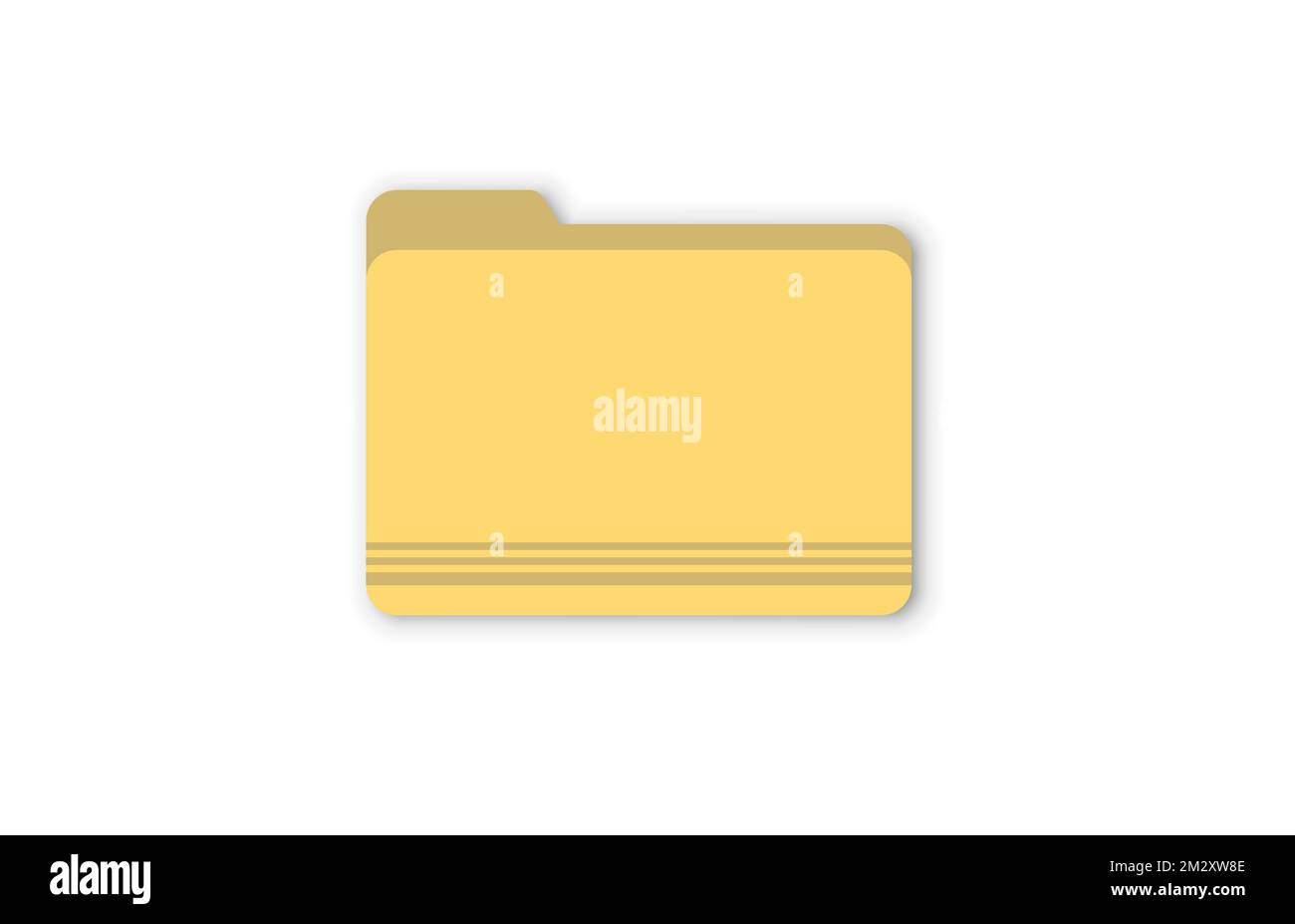 yellow folder flat vector icon isolated on a white background. Vector ...