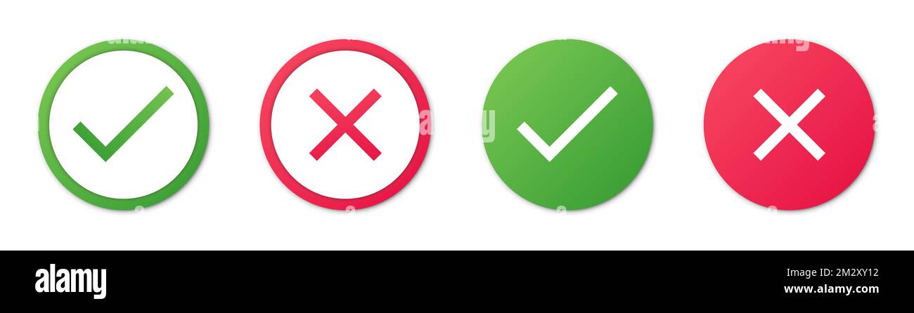 Accepted/Rejected, Approved/Disapproved, Yes/No, Right/Wrong, Green/Red ...