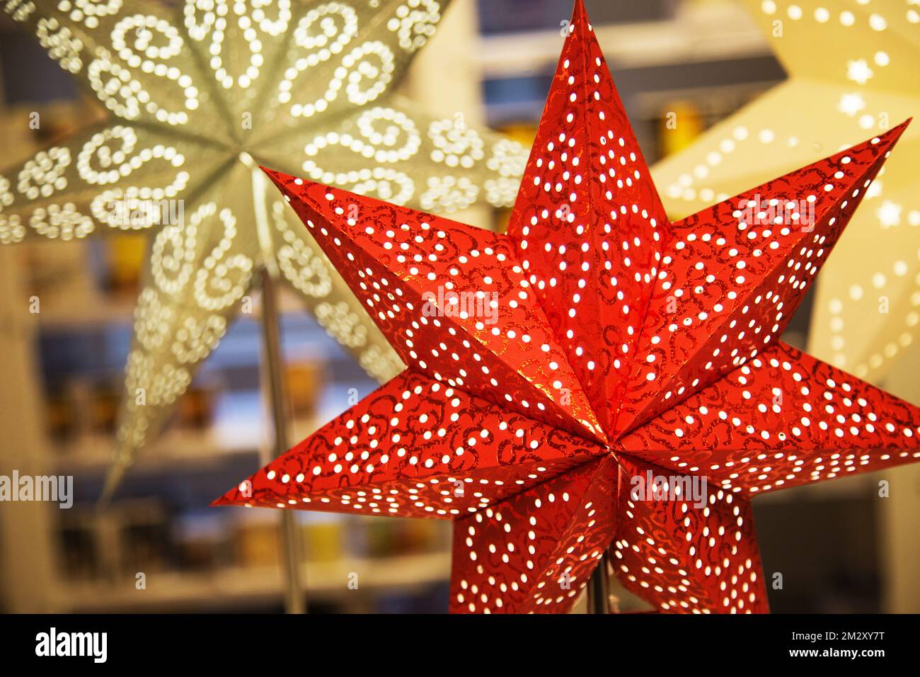 Christmas decorations, a Christmas star Stock Photo - Alamy