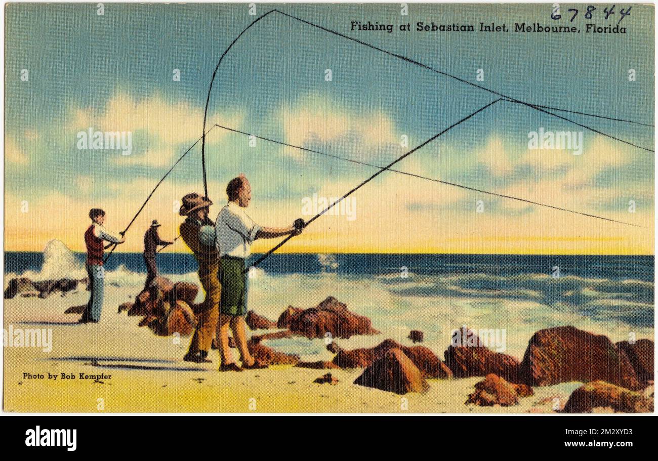 Fishing at Sebastian Inlet, Melbourne, Florida , Beaches, Tichnor ...