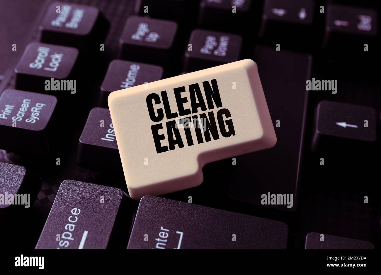 Sign displaying Clean Eating. Business idea Practice of eating only ...