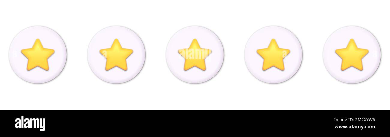 Five Star Feedback. Vector customer review concepts. Reviews stars with ...