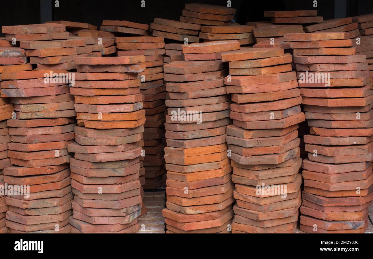 Load of bricks in stock for construction purpose Stock Photo - Alamy