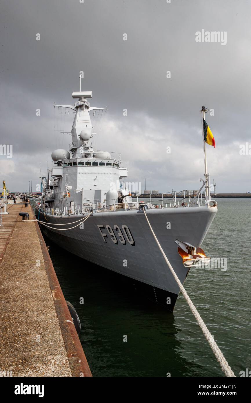 Illustration picture shows the departure of Belgian frigate Leopold 1 ...