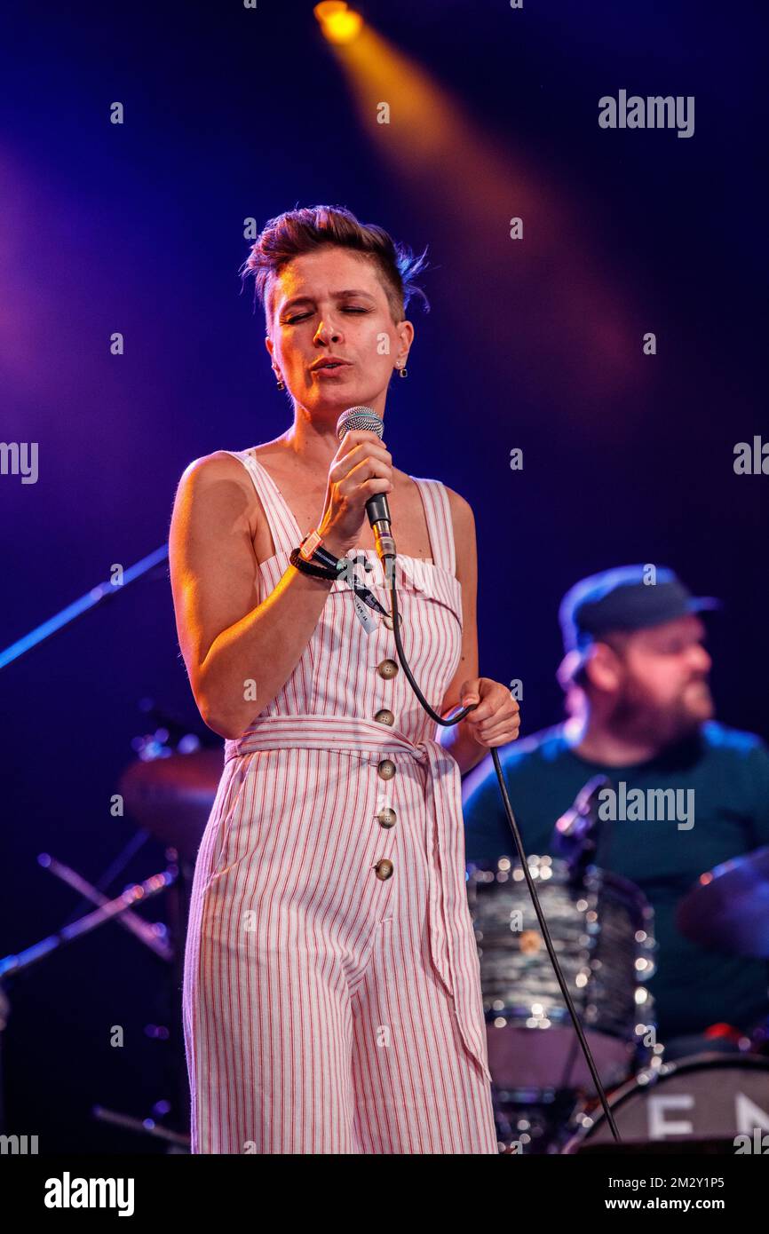 Belgian singer Eva De Roovere performs at the 45th edition of the ...
