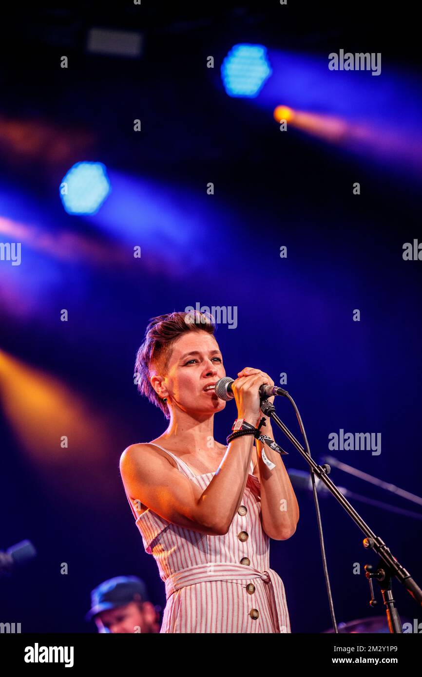 Belgian singer Eva De Roovere performs at the 45th edition of the ...