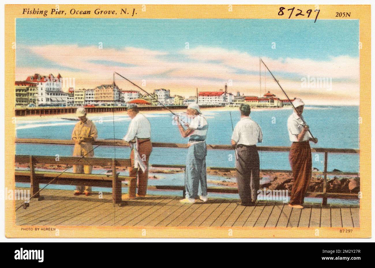 Fishing pier, Ocean Grove, N. J. , Piers & wharves, Beaches, Tichnor ...