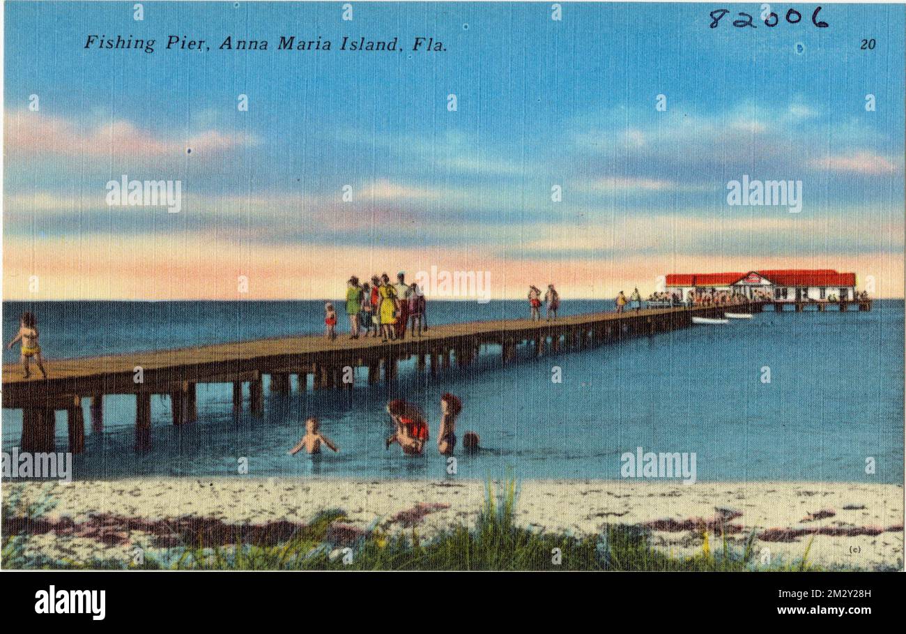 Fishing pier, Anna Maria Island, Fla. , Piers & wharves, Tichnor ...