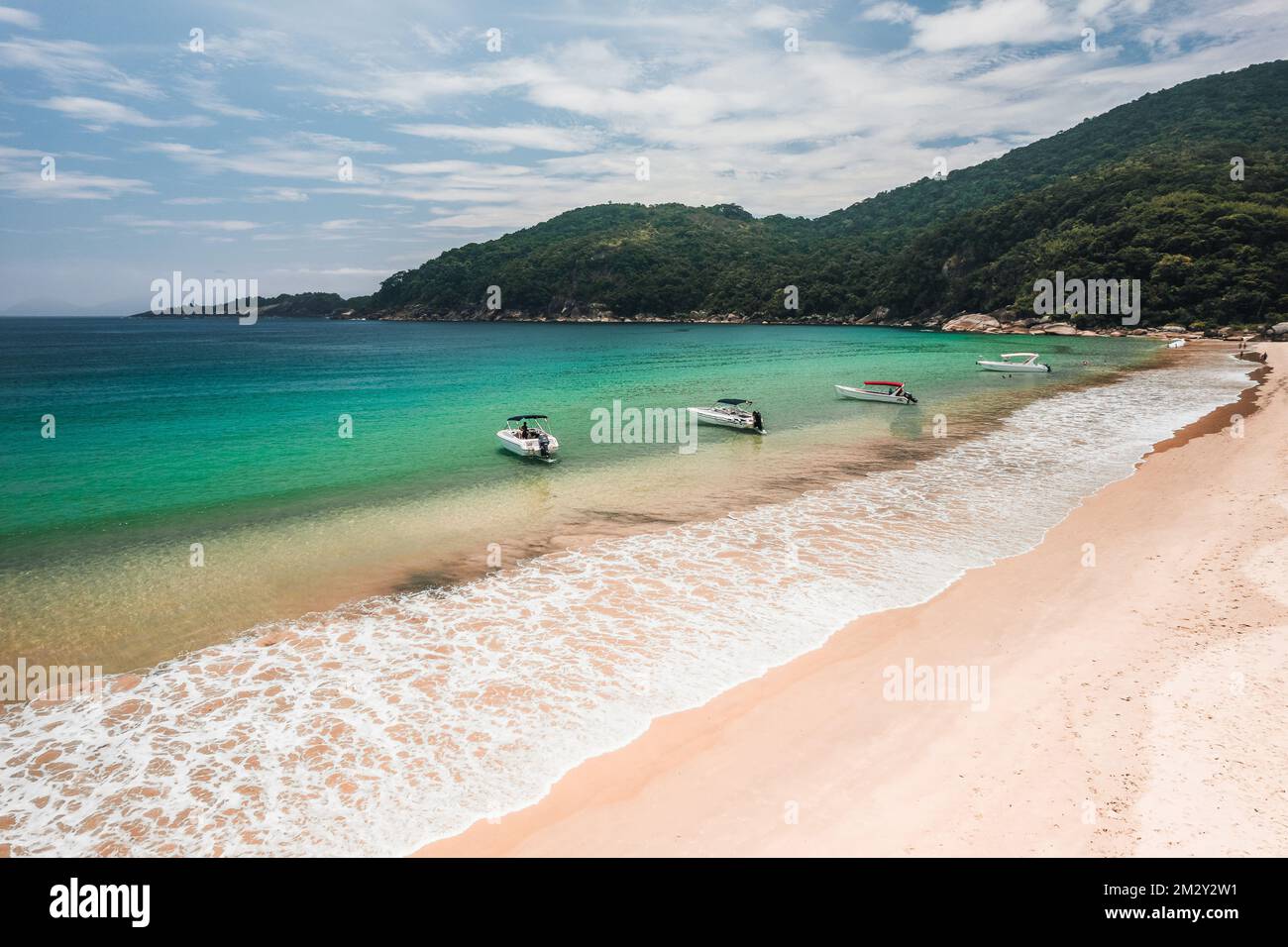 Big island Ilha Grande Abraao beach in Angra dos Reis, Rio de Janeiro ...