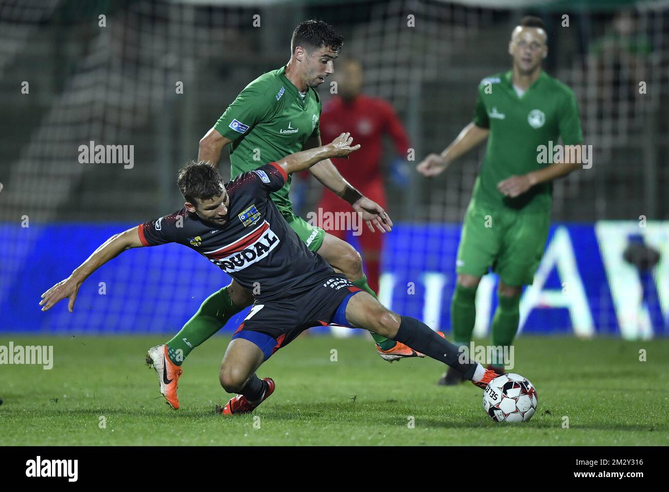 Westerlo's Lukas Van Eeno and Westerlo's Yentl Van Genechten fight for ...