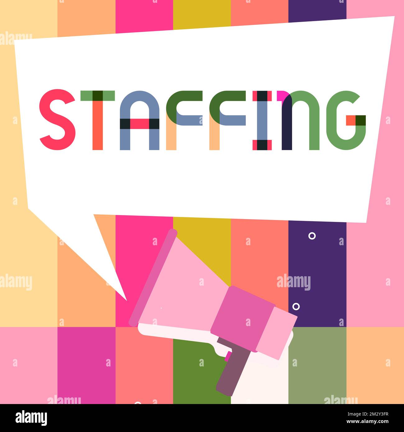 Hand writing sign Staffing. Business showcase The percentage of workers ...