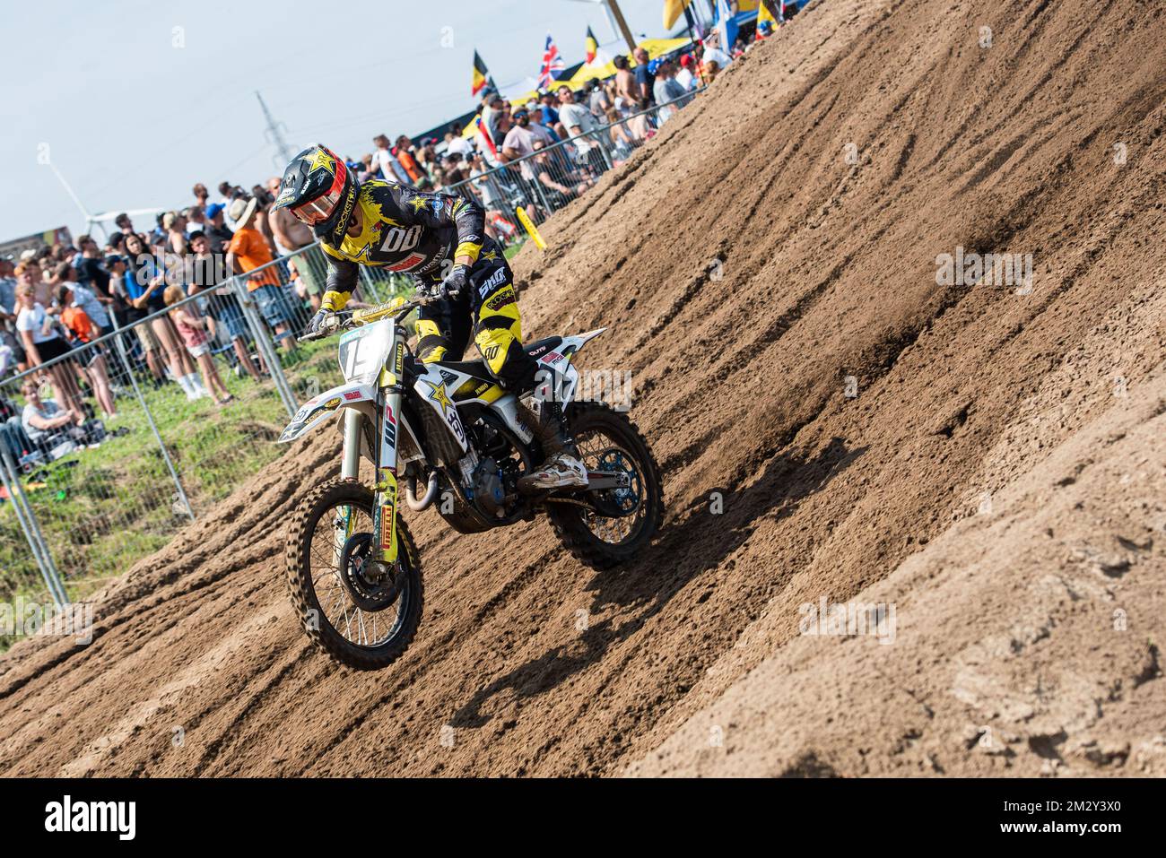 Danish Thomas Kjerr Olson pictured in action during the MX2 race at the ...