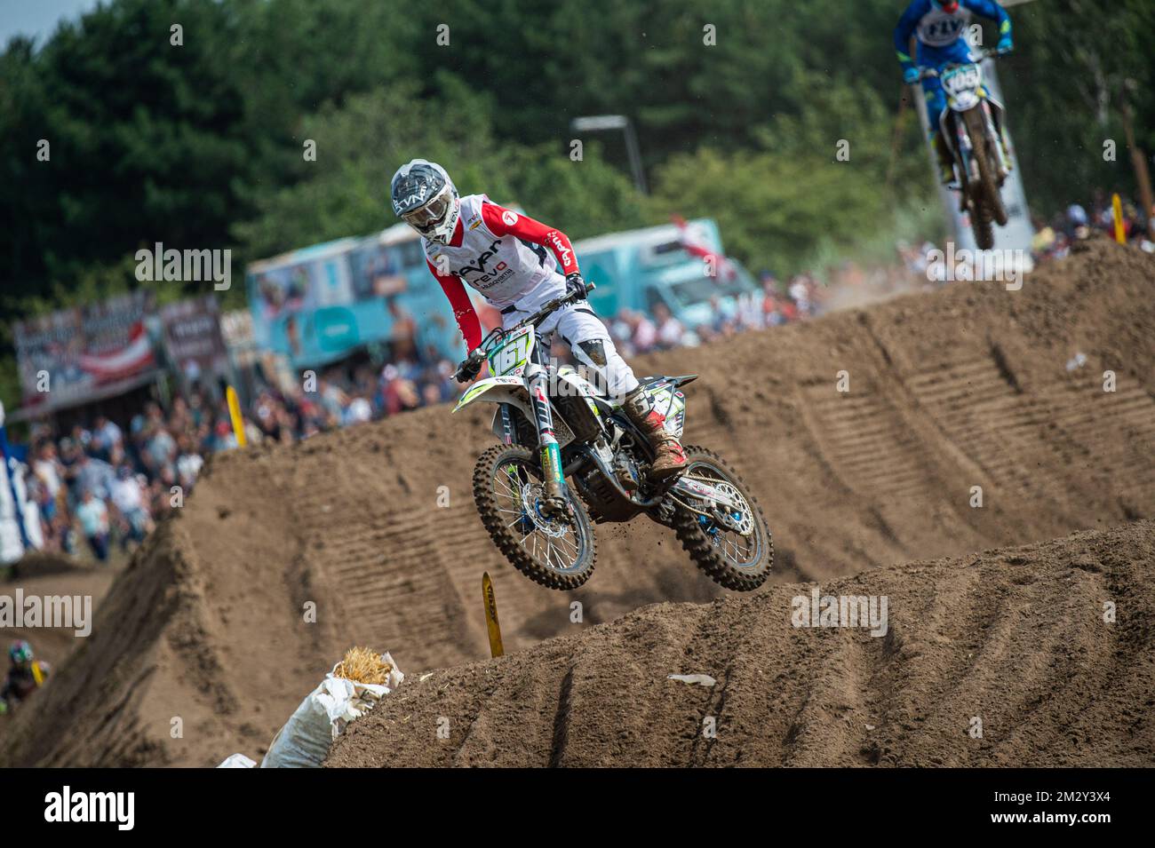 Swedish Alvin Ostlund pictured in action during the MX2 race at the GP ...