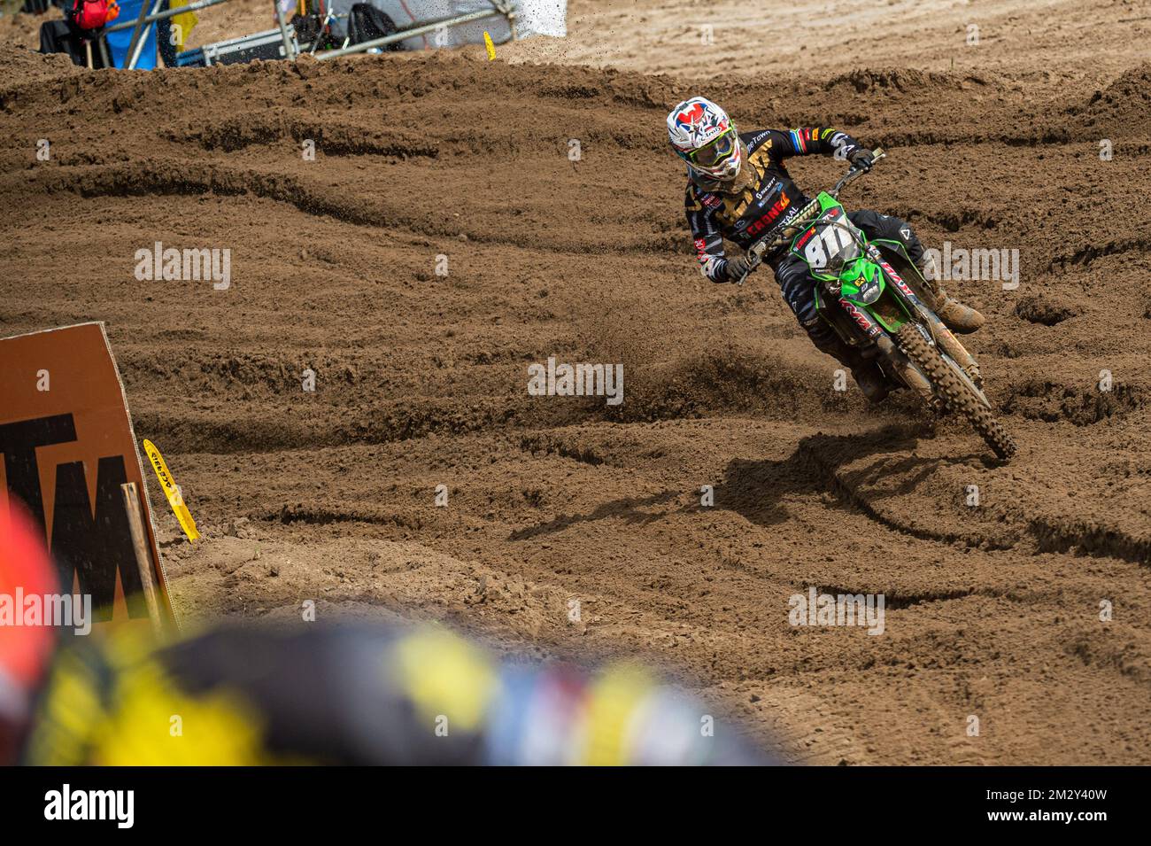 British Adam Sterry pictured in action during the MX2 race at the GP ...