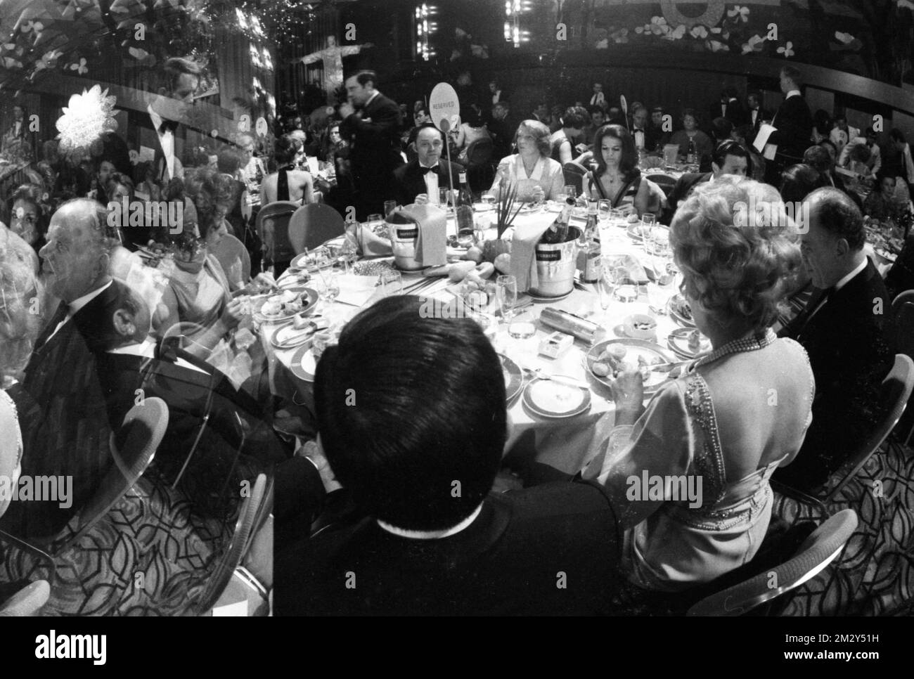 Banquet and ball at the Duesseldorf Hilton Hotel in 1966 accompanied by ...