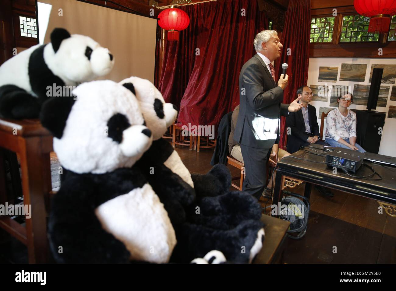 Pairi Daiza founder Eric Domb pictured during a press conference of the ...