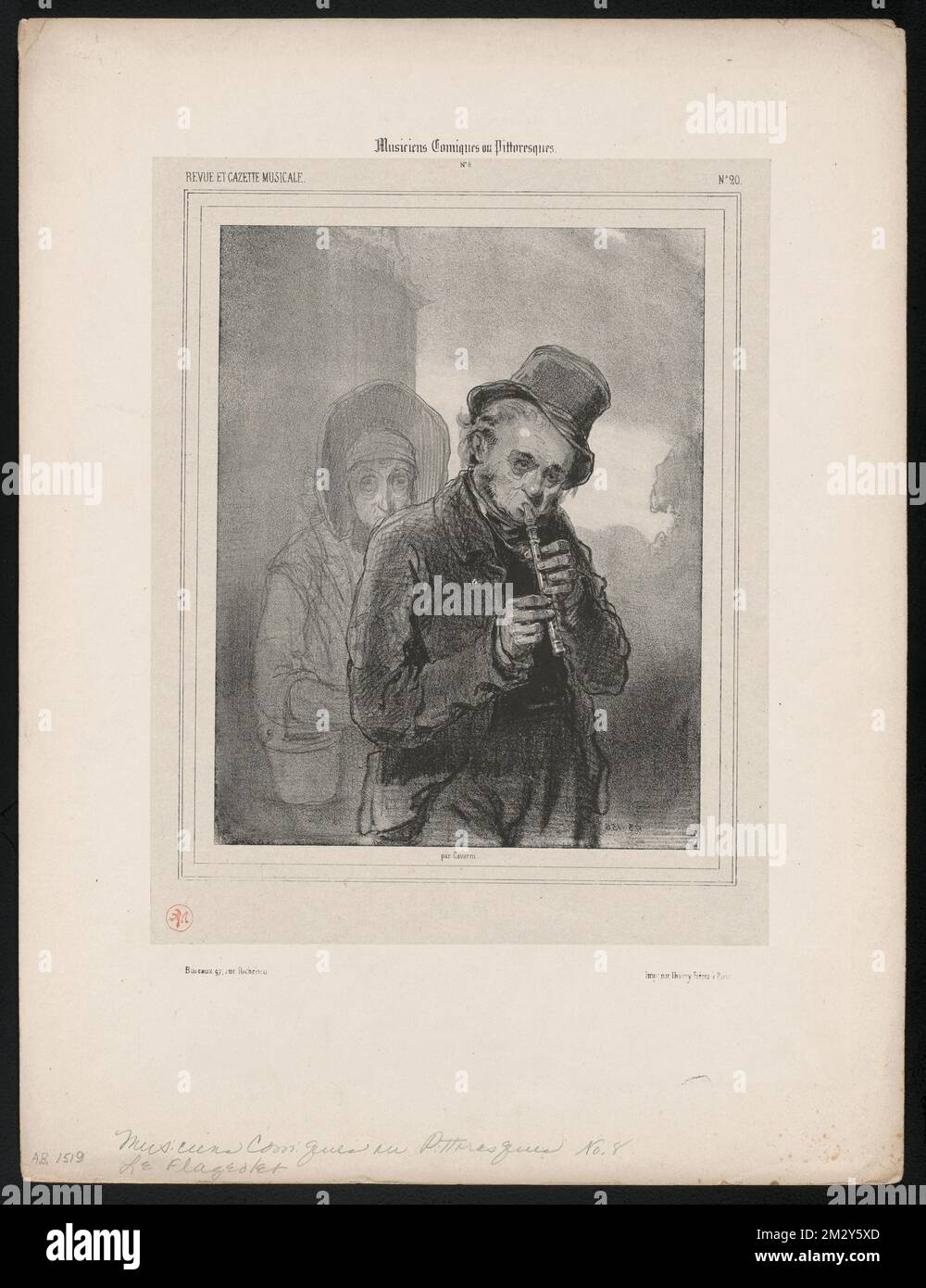 Le Flageolet ,. Paul Gavarni (1804-1866). Lithographs and Other Works ...