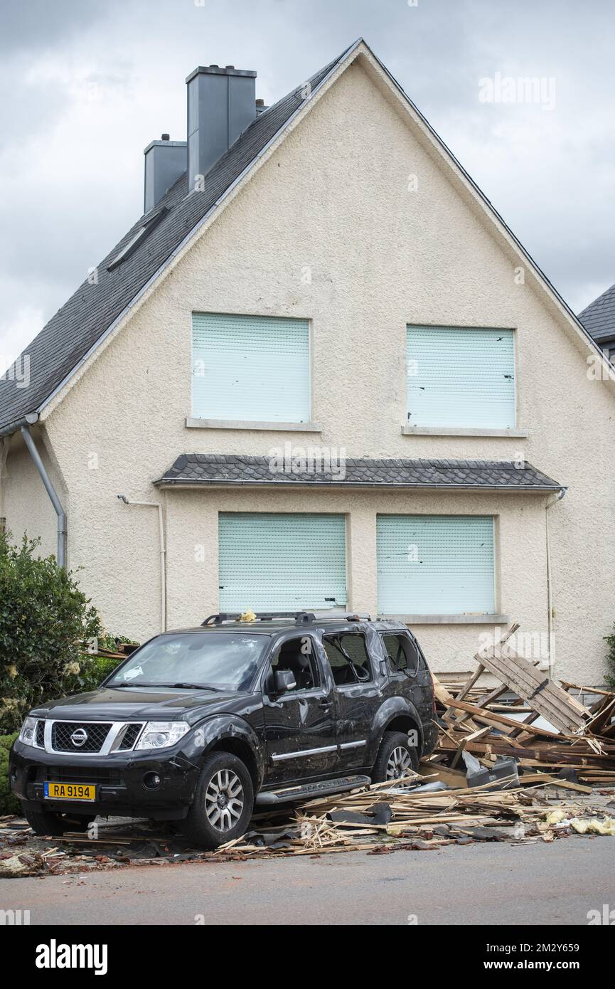 Illustration picture shows the damages after a tornado ripped Yesterday ...